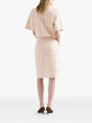 Prada Cotton Pencil Skirt - Multicolor
