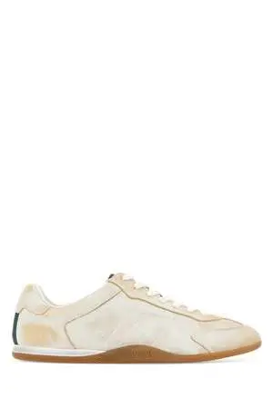 Gucci Ivory Leather Shift Sneakers - White