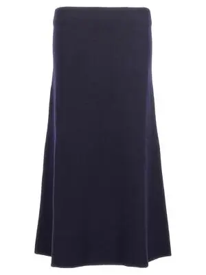 JIL SANDER Long Wool Skirt - Blue