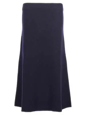 JIL SANDER Long Wool Skirt - Blue