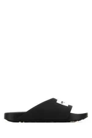 Givenchy Rubber Label Slippers - Black
