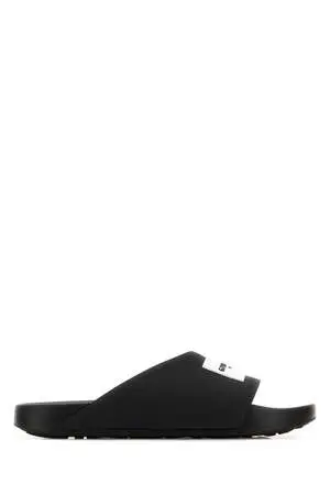 Givenchy Rubber Label Slippers - Black
