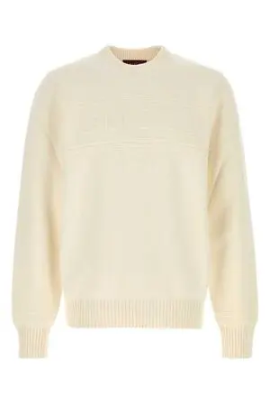 Gucci Ivory Cotton Blend Sweater - White
