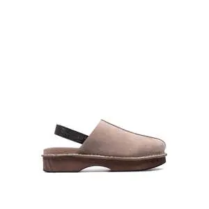 Brunello Cucinelli Suede Clogs Mules - Brown