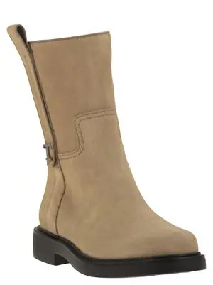 TOD'S Suede Ankle Boot - Cream