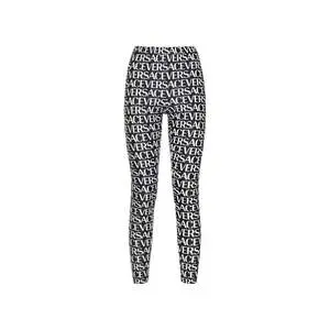 Versace Logo Leggings - Black