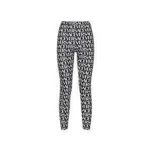 Versace Logo Leggings - Black