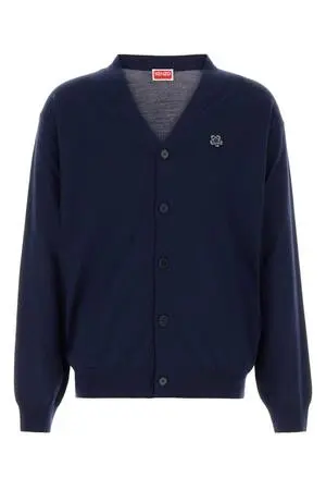 Kenzo Navy Wool Cardigan - Blue
