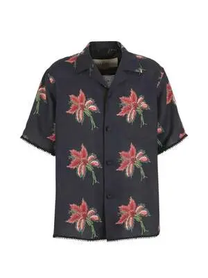 Valentino Garavani Papier Floral` Short Sleeve Shirt - Multicolor