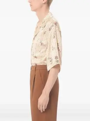Valentino Garavani Papier Floral` Bowling Shirt - Multicolor