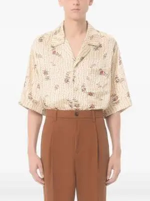Valentino Garavani Papier Floral` Bowling Shirt - Multicolor