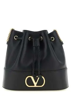 Valentino Garavani Vlogo Signature Mini Bucket Bag - Black
