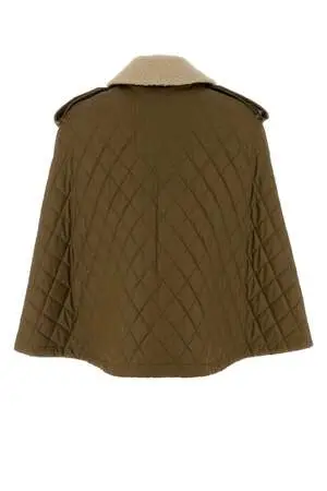 Burberry Khaki Cotton Cape