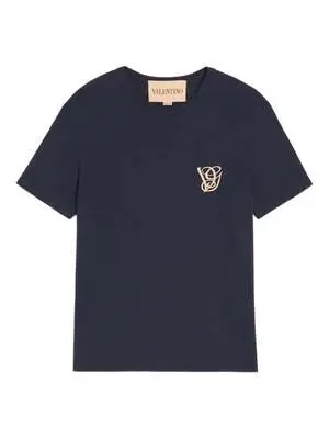 Valentino Garavani Embroidered `vg` T-shirt - Multicolor