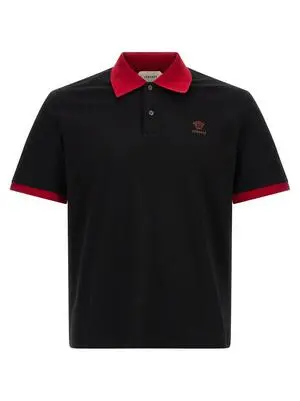 Versace Medusa' Polo Shirt - Black