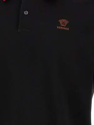 Versace Medusa' Polo Shirt - Black