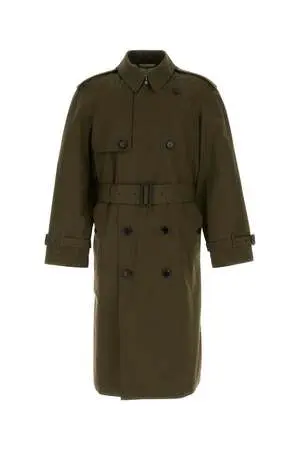 Burberry Cotton Trench Coat - Green