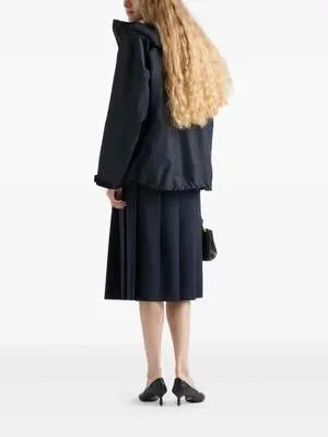 Prada Wool Pleated Midi Skirt