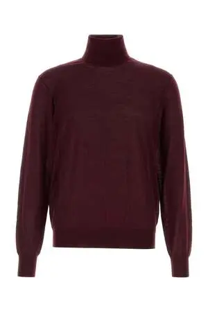 Saint Laurent Wool Turtleneck Sweater - Purple