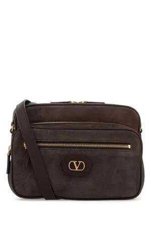 Valentino Garavani Dark Suede Antibes Crossbody Bag - Brown