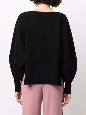 Alberta Ferretti V-neck Ruffled Sweater