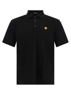 Versace Medusa' Polo Shirt - Black