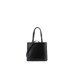 Prada Logo Leather Tote Bag - Black