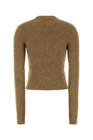 AMI Paris Camel Stretch Alpaca Blend Sweater