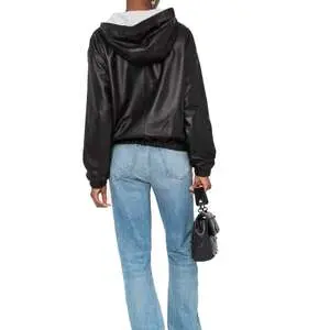 Saint Laurent Leather Hoodded Top