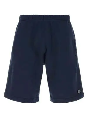 Kenzo Navy Cotton Bermuda Shorts - Blue