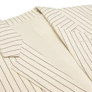 Celine Wool Striped Blazer - White