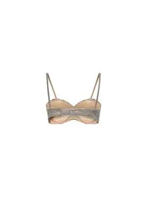 Giuseppe Di Morabito Silver Crystal Balconette Bra - Multicolor