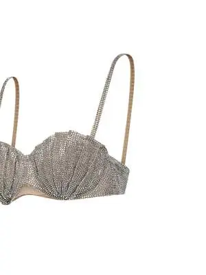 Giuseppe Di Morabito Silver Crystal Balconette Bra - Multicolor