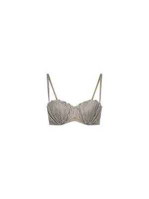 Giuseppe Di Morabito Silver Crystal Balconette Bra - Multicolor