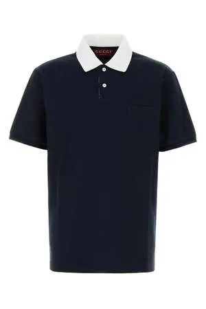 Gucci Midnight Stretch Piquet Polo Shirt - Blue