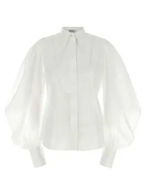 Brunello Cucinelli Cotton Organza Shirt - White