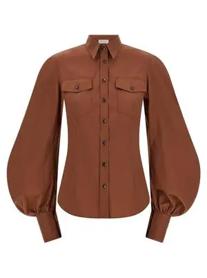 Brunello Cucinelli Poplin Shirt - Brown