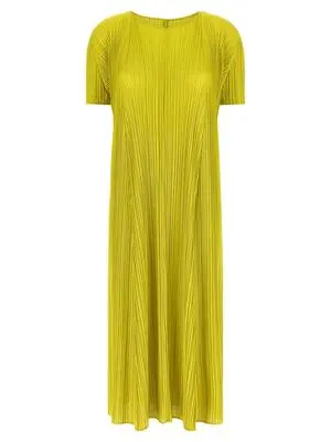 Issey Miyake Mellow Pleats' Dress - Green