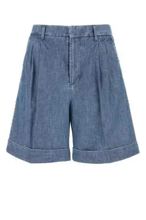 Valentino Garavani Denim Bermuda Shorts - Blue