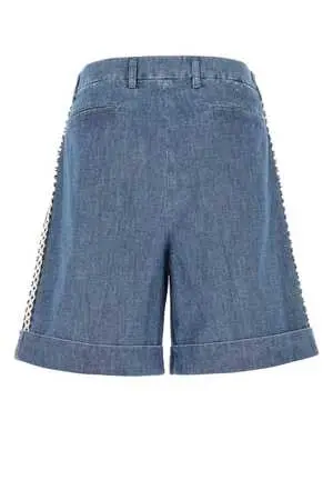 Valentino Garavani Denim Bermuda Shorts - Blue