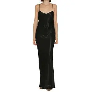 Saint Laurent Satin Long Dress