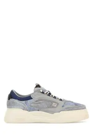 Fendi Denim Force Sneakers - Multicolor