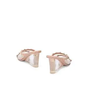 Valentino Garavani Rockstud Transparent Mules - Cream