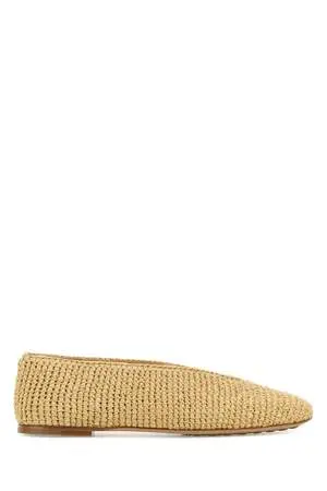 Bottega Veneta Raffia Rosa Ballerinas - Brown