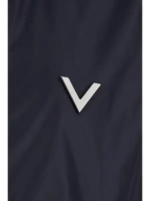Valentino Garavani Blue Jacket With Vlogo Detail In Nylon