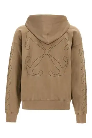 Off-White Logo Embroidered Hooded Sweatshirt - Multicolor