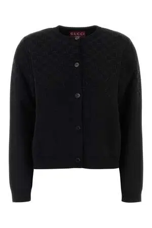 Gucci Wool Blend Cardigan - Black