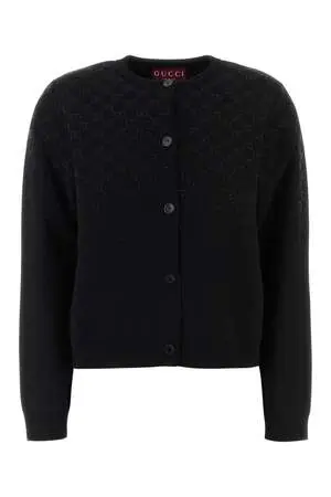 Gucci Wool Blend Cardigan - Black