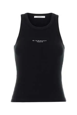 Givenchy Stretch Cotton Tank Top - Black