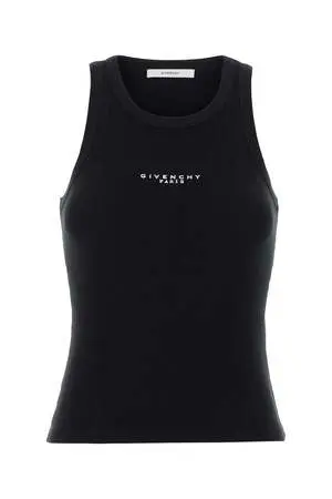 Givenchy GIVENCHY Stretch Cotton Tank Top Black